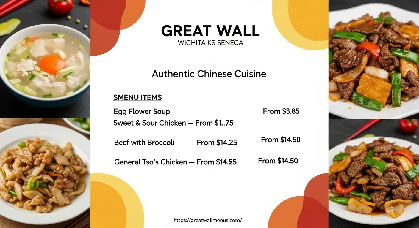 Great Wall Wichita KS, Seneca Menu