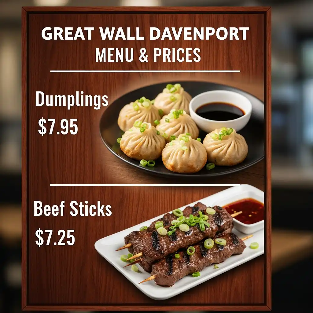 Great Wall Davenport Menu & Prices | Updated 2026